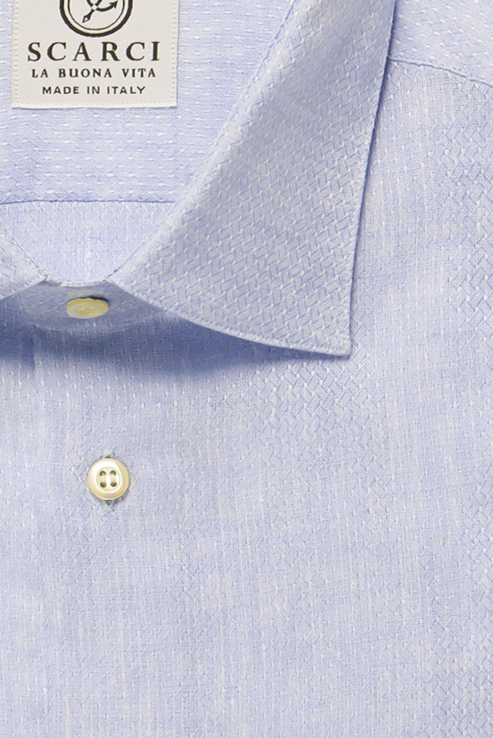 Mens Designer Button Up Linen Shirt - by SCARCI Italian Wear