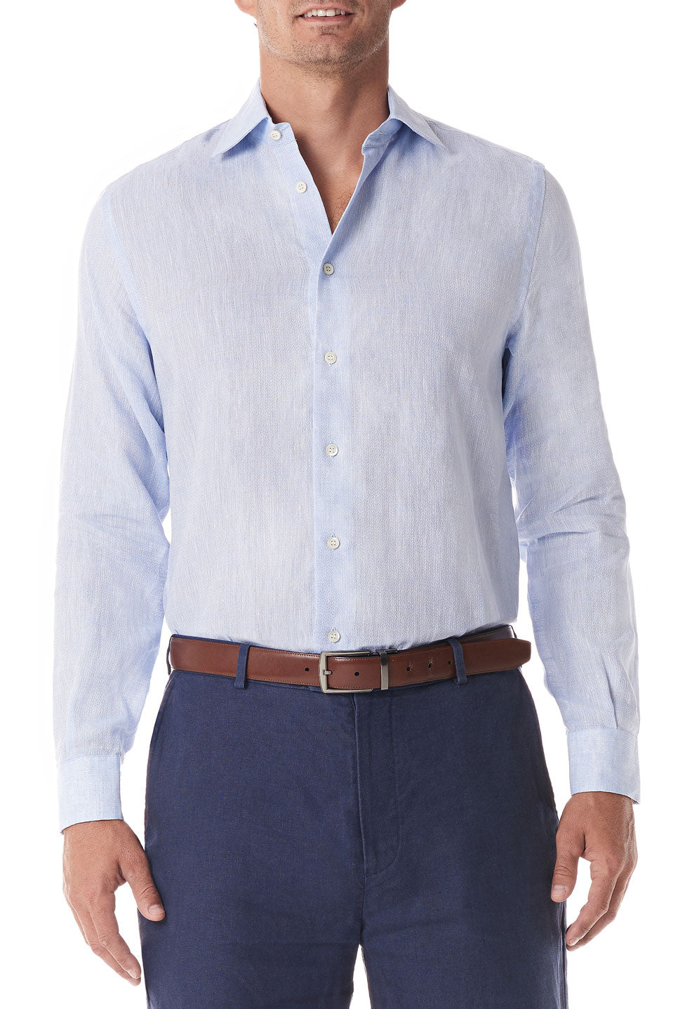 Mens Designer Button Up Linen Shirt - by SCARCI Italian Wear